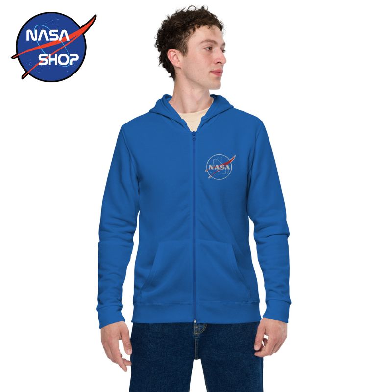Sweat à capuche NASA Bleu Royal Zippé